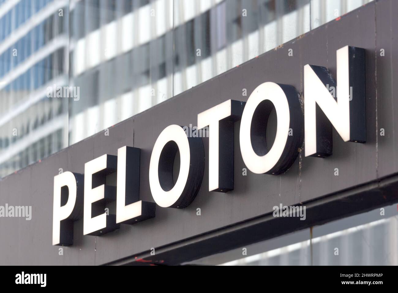 Toronto, Canada - March 7, 2022: Business sign or logo in a Peloton ...