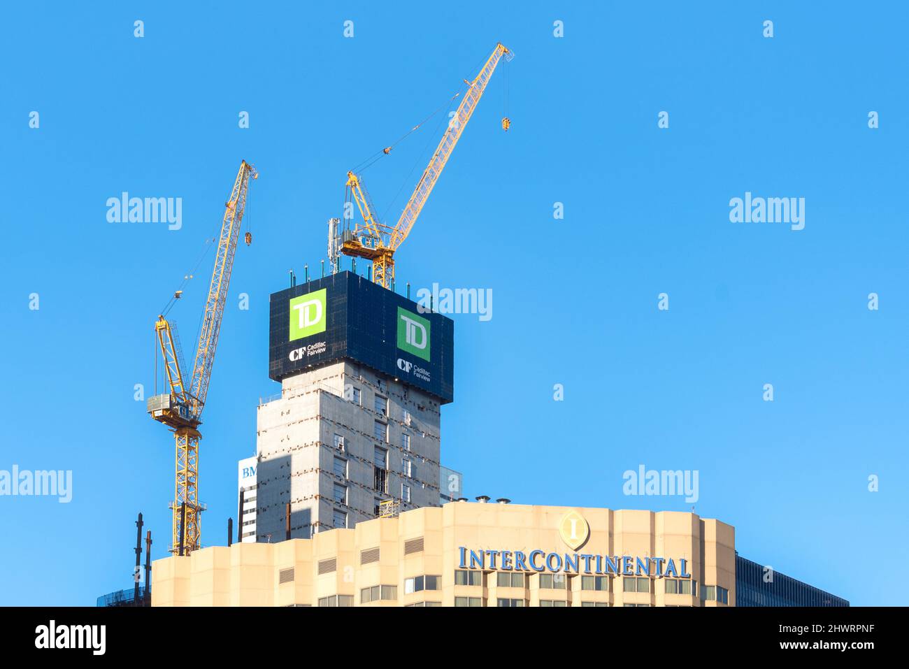 Toronto, Canada - March 7, 2022: Construction site of the new 160 Front ...