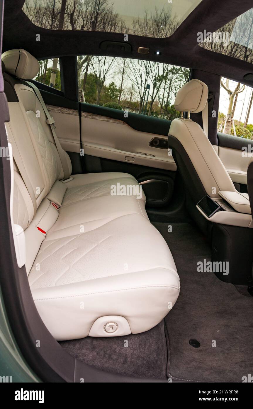 Rear seats of a Nio ET7, picture taken during an official media test in ...