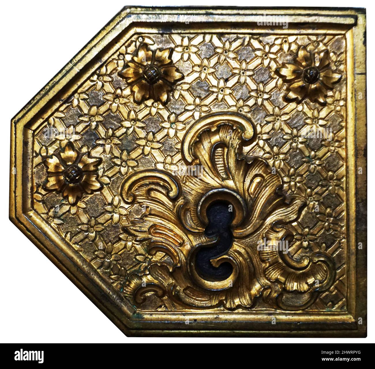 Vintage old lock in golden retro color Stock Photo - Alamy