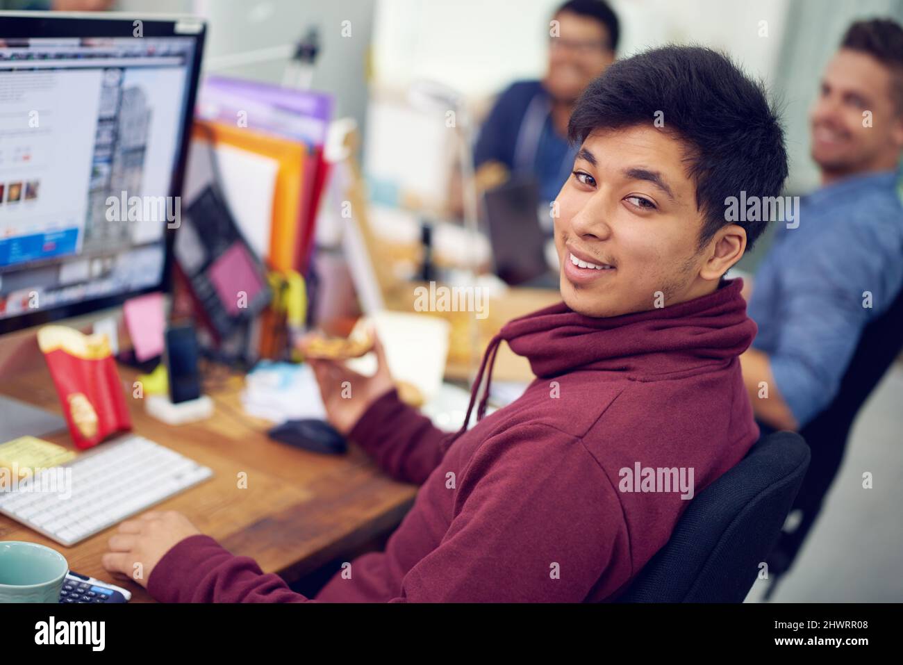 Company employees working in software hi-res stock photography and ...
