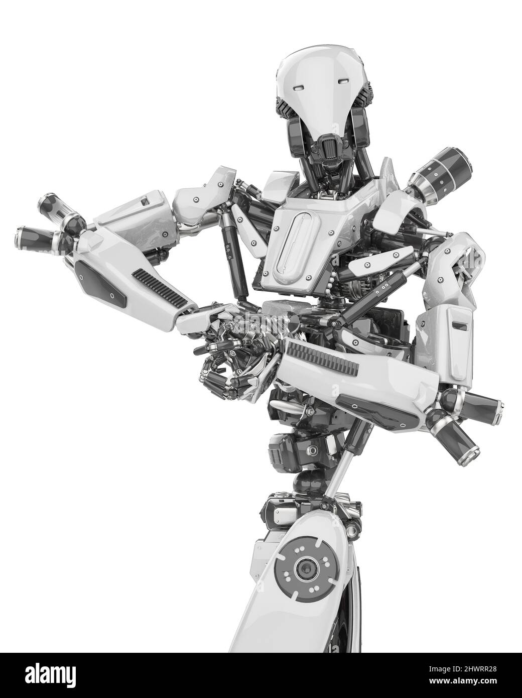 mega robot super drone in a white background. This super robot will put ...