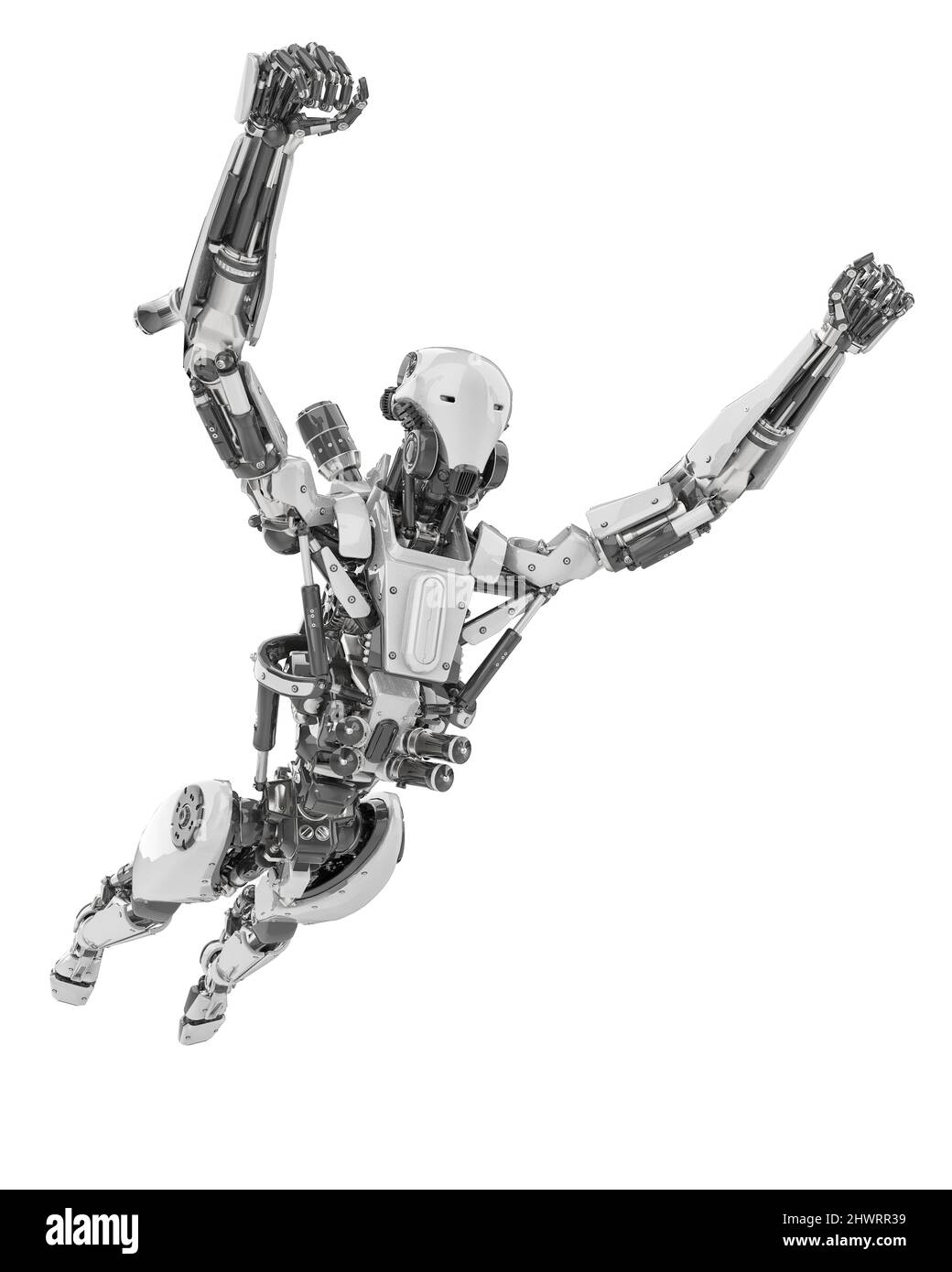 mega robot super drone in a white background. This super robot will put ...