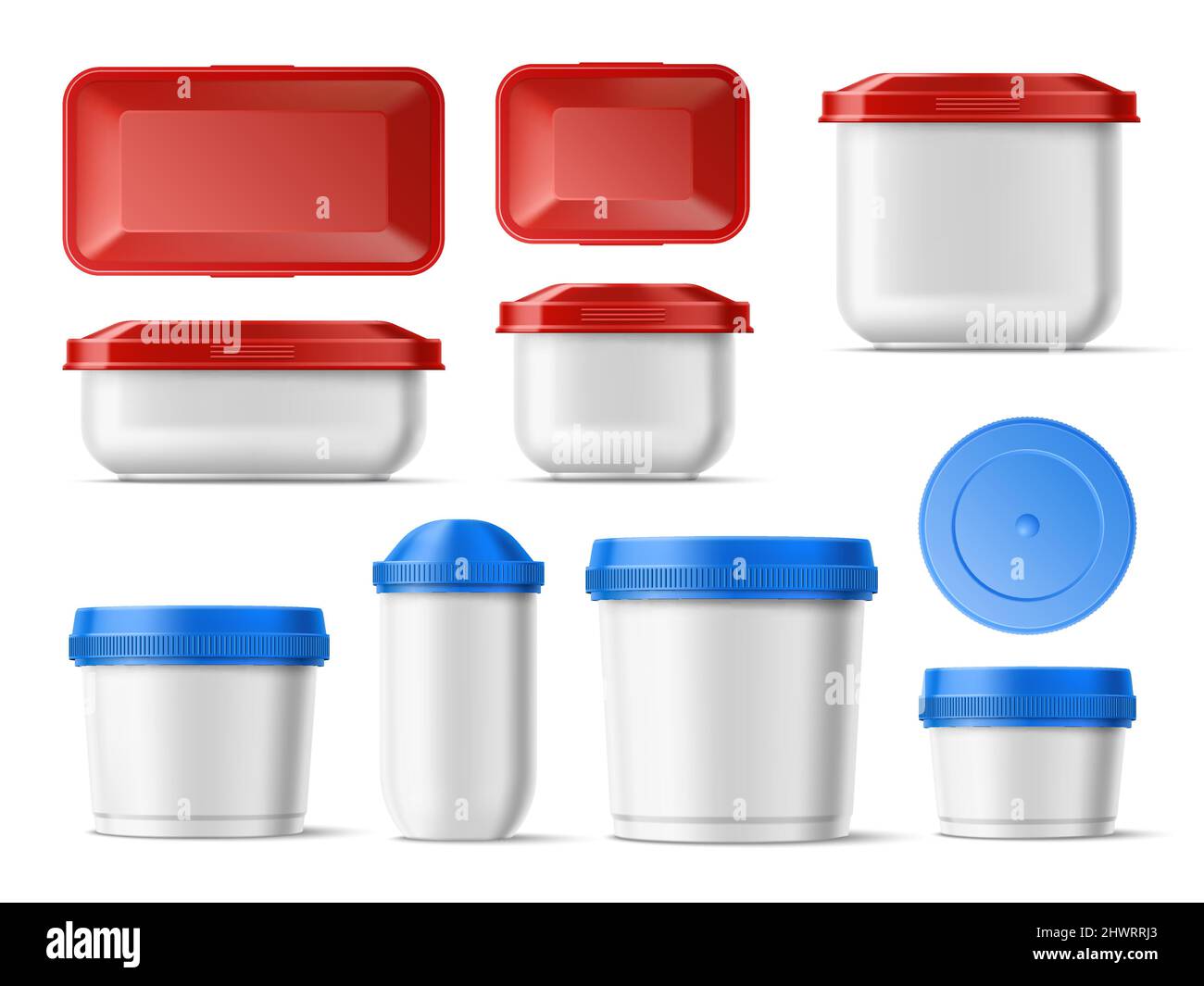 Round white plastic pot Stock Vector Images - Alamy