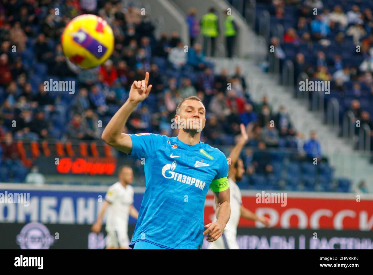 Saint Petersburg, Russia 07 March 2022: Football. Russian Premier ...