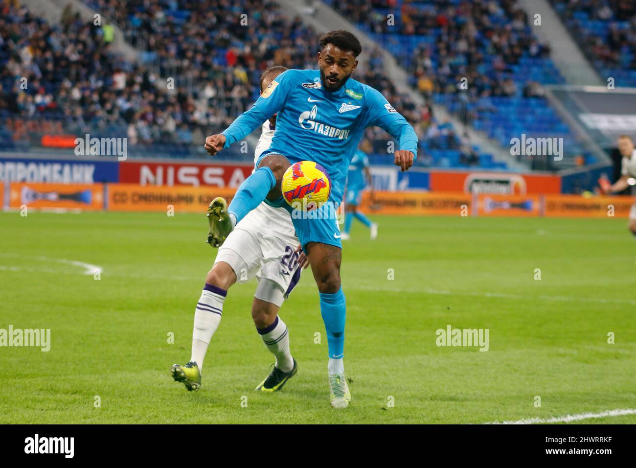 Saint Petersburg, Russia 07 March 2022: Football. Russian Premier ...