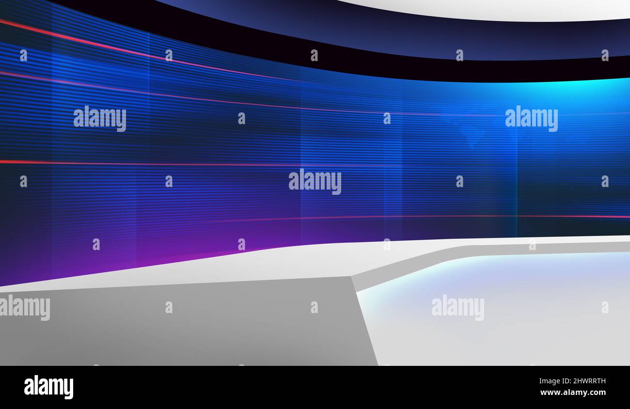 Modern studio space whit big screens and contour edge at front, for ...