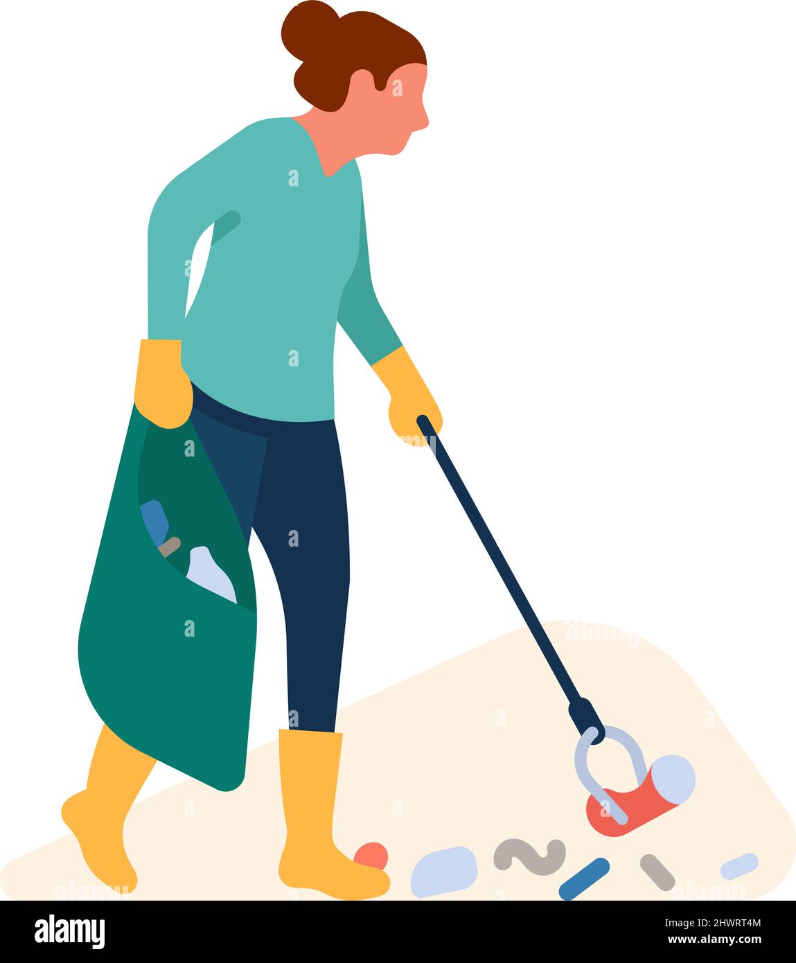 Picking rubbish up Cut Out Stock Images & Pictures - Alamy