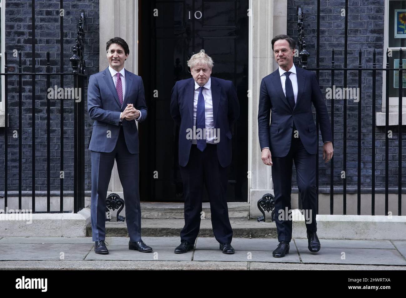 (left to right) Canadian Prime Minister Justin Trudeau, Prime Minister ...