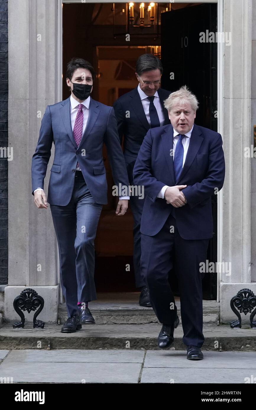 (left to right) Canadian Prime Minister Justin Trudeau, Dutch Prime ...