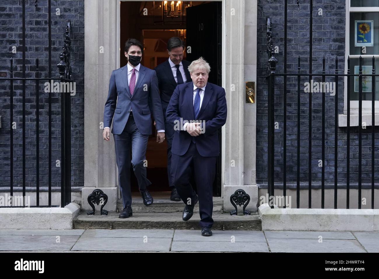 (left to right) Canadian Prime Minister Justin Trudeau, Dutch Prime ...
