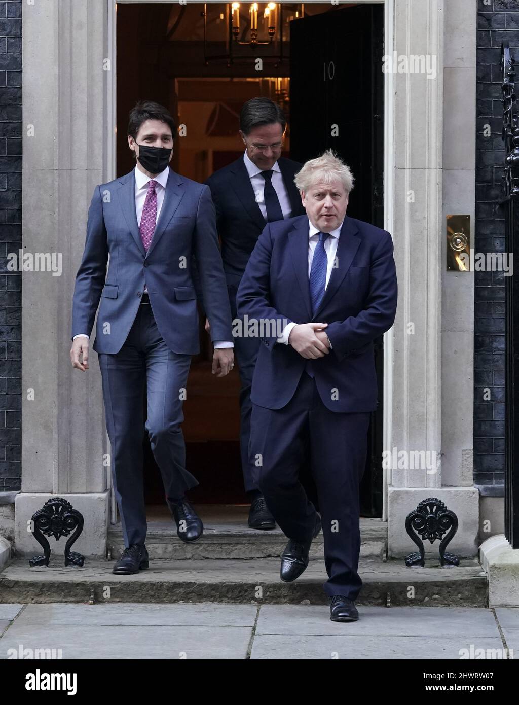 (left to right) Canadian Prime Minister Justin Trudeau, Dutch Prime ...