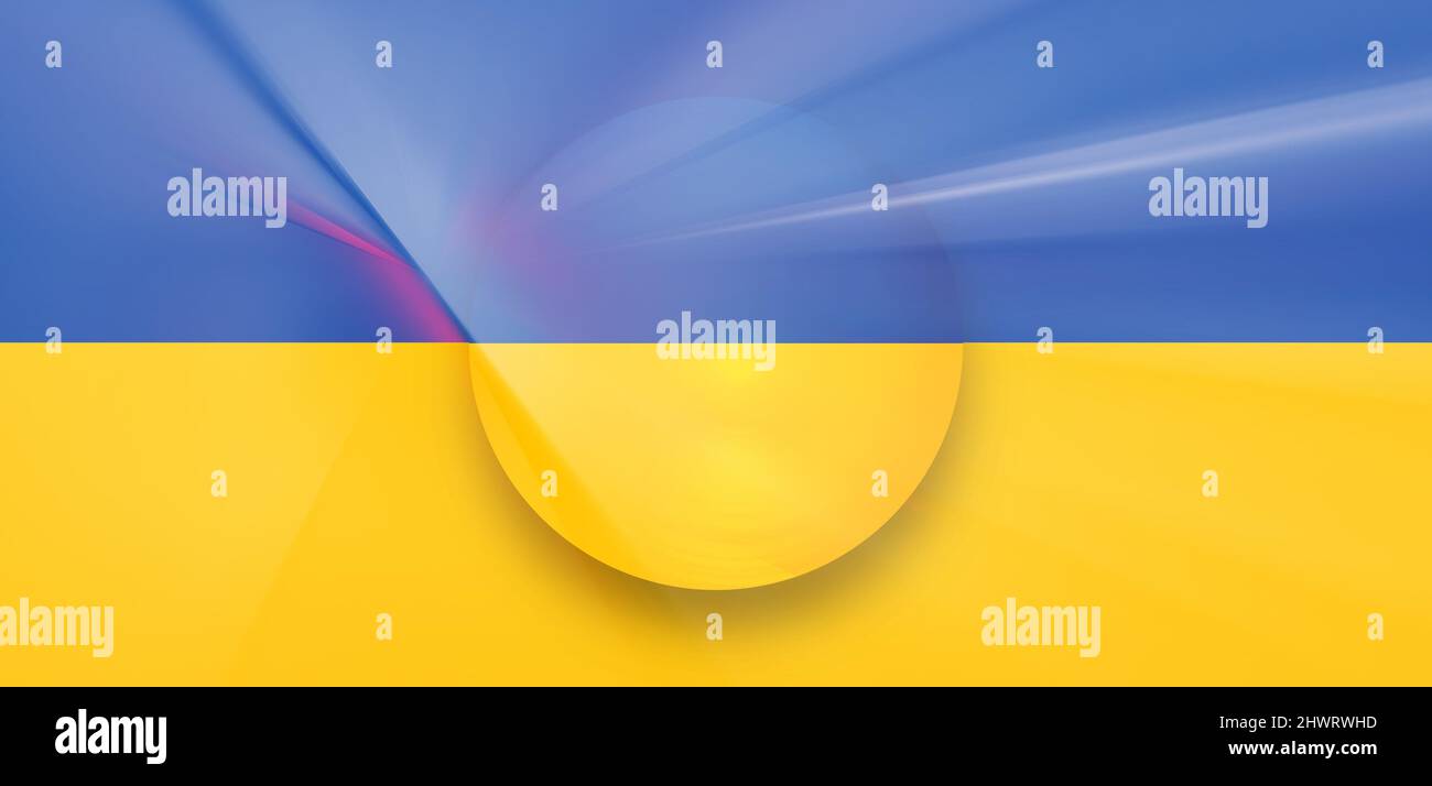 Ukraine background round symbol icon 3d-illustration Stock Photo - Alamy