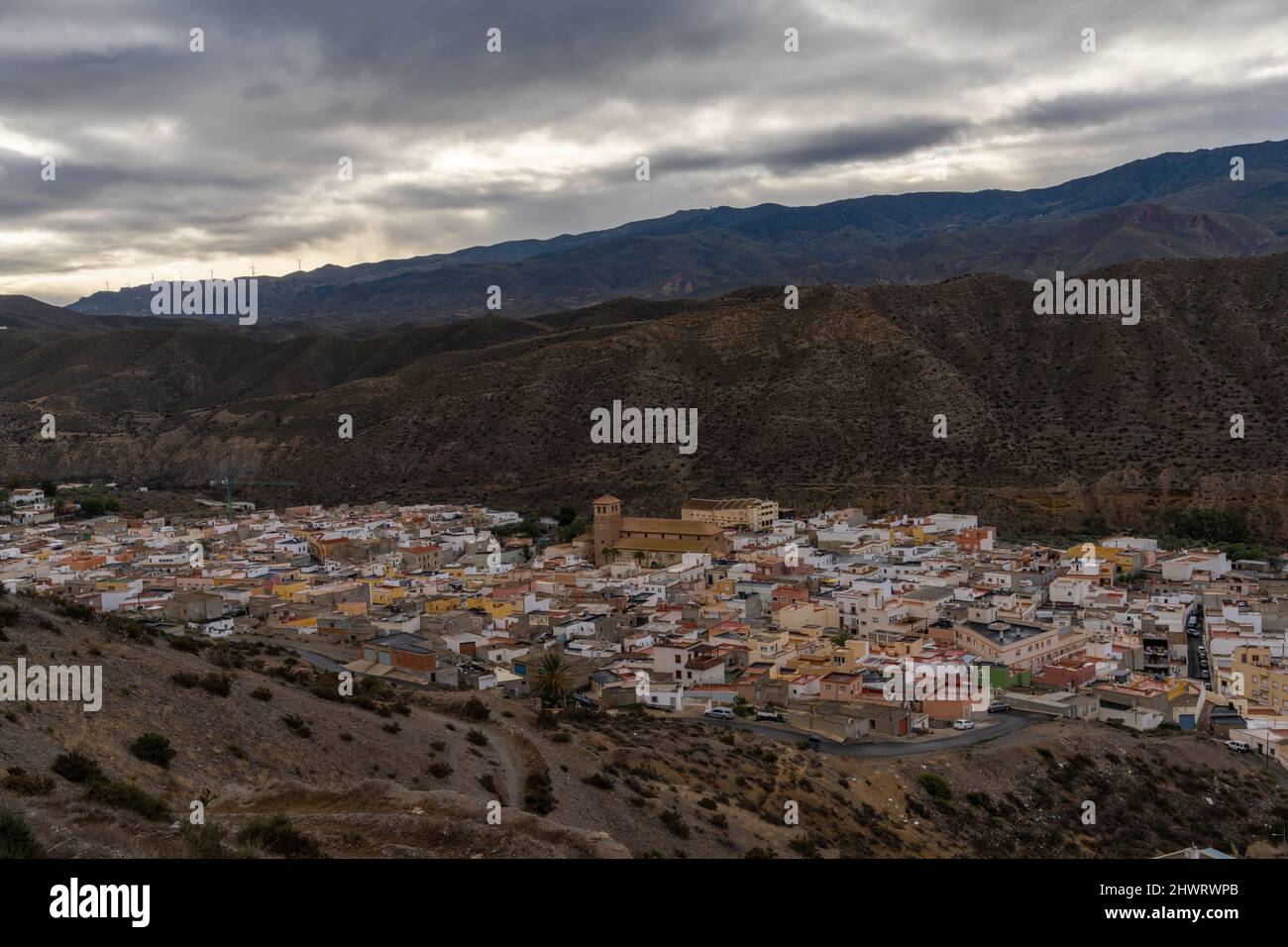 Tabernas, Spain - 4 March, 2022: view of the small town of Tabernas in ...