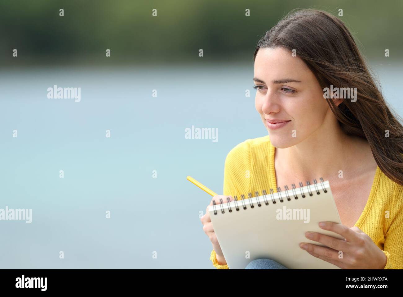 Drawing hand nature paper girl pencil hi-res stock photography and ...