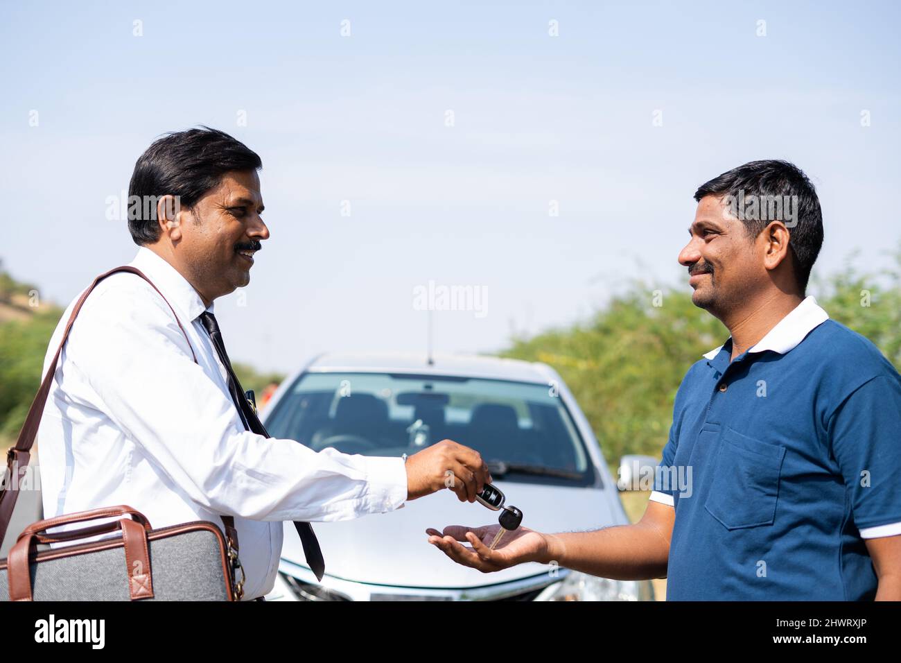 Indian car salesman hi-res stock photography and images - Alamy