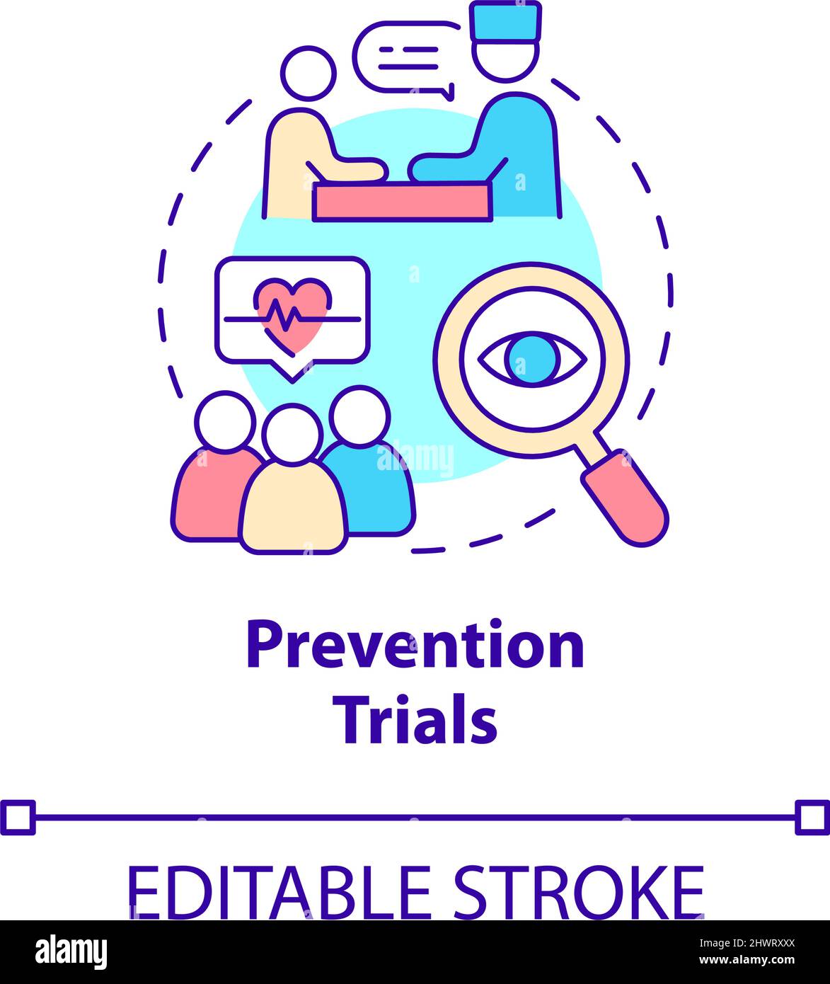 Prevention trials concept icon Stock Vector Image & Art - Alamy