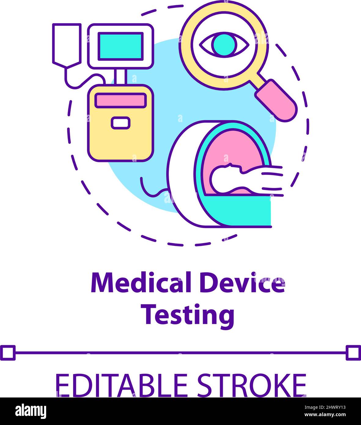 Medical device testing concept icon Stock Vector Image & Art - Alamy