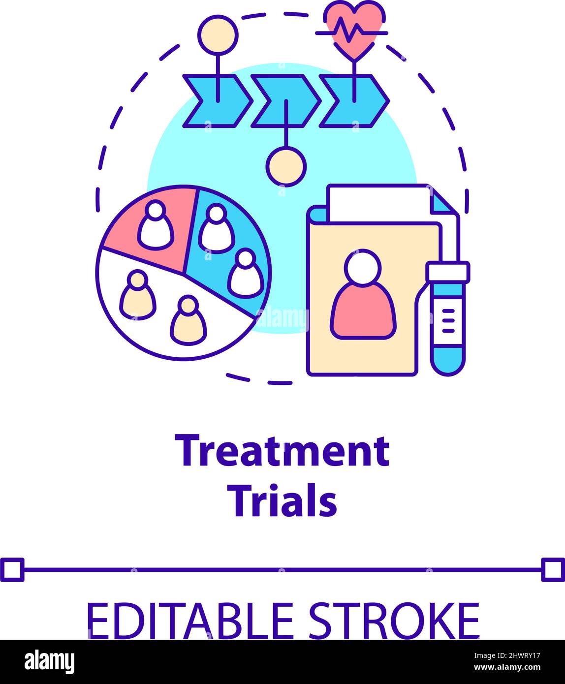 Treatment trials concept icon Stock Vector Image & Art - Alamy