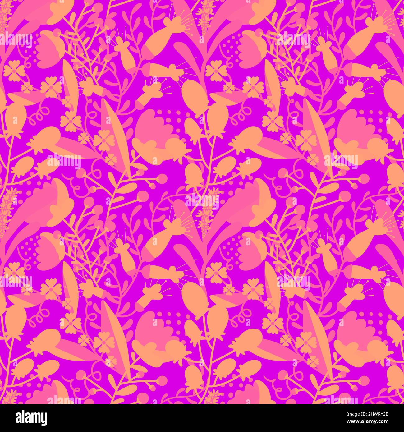 Simple floral seamless pattern with flowers for fabrics and cards and ...