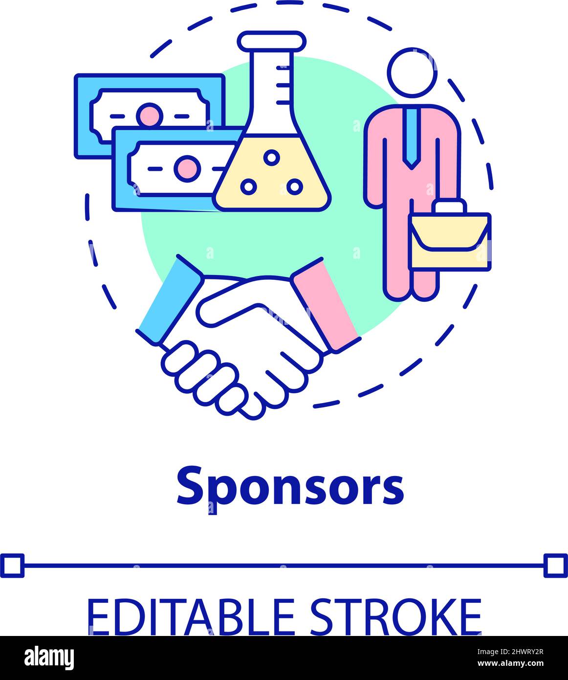 Sponsors concept icon Stock Vector Image & Art - Alamy