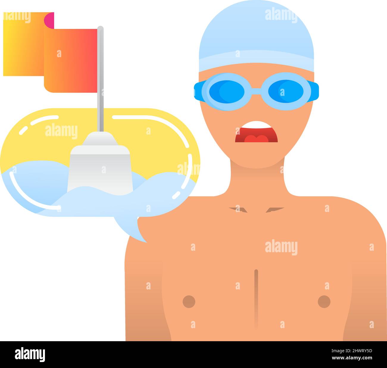 Swimmer logo icon. Man enjoy freestyle swim vector. Water sport symbol ...