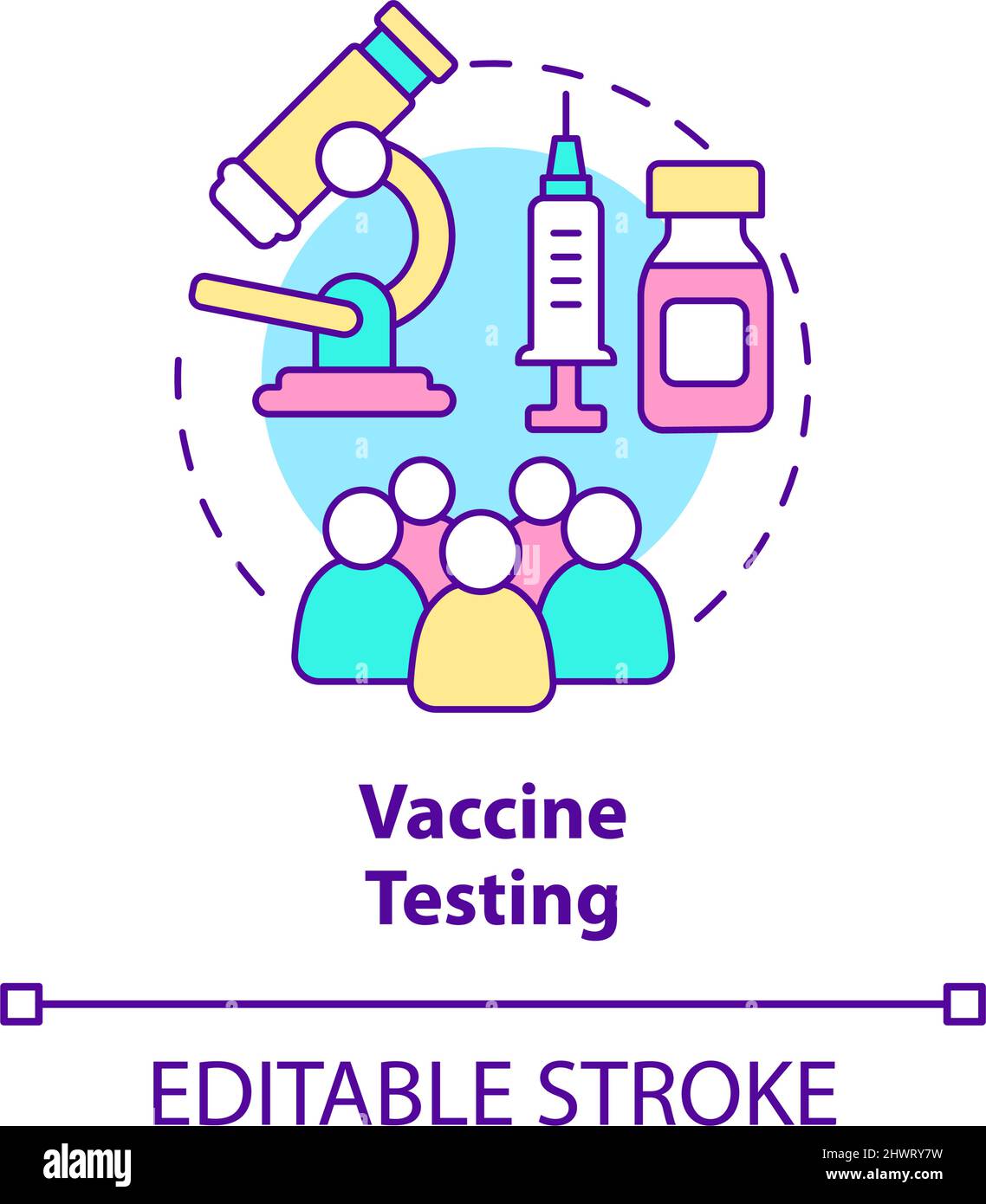 Vaccine testing concept icon Stock Vector Image & Art - Alamy