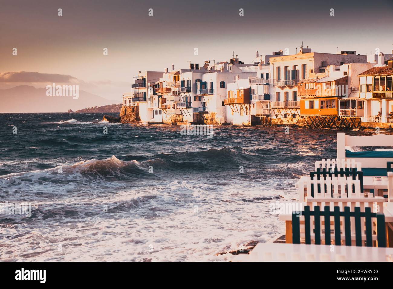 little venice at sunset, mykonos, Greece - luxury travel destiation ...