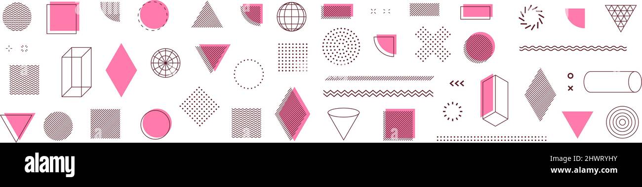 Vector set. Geometric shapes. Minimal modern shapes. Minimalist ...