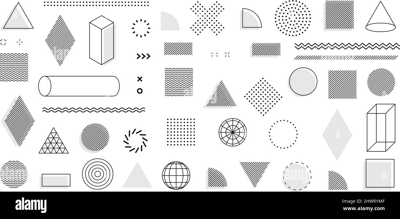 Vector set. Geometric shapes. Minimal modern shapes. Minimalist ...