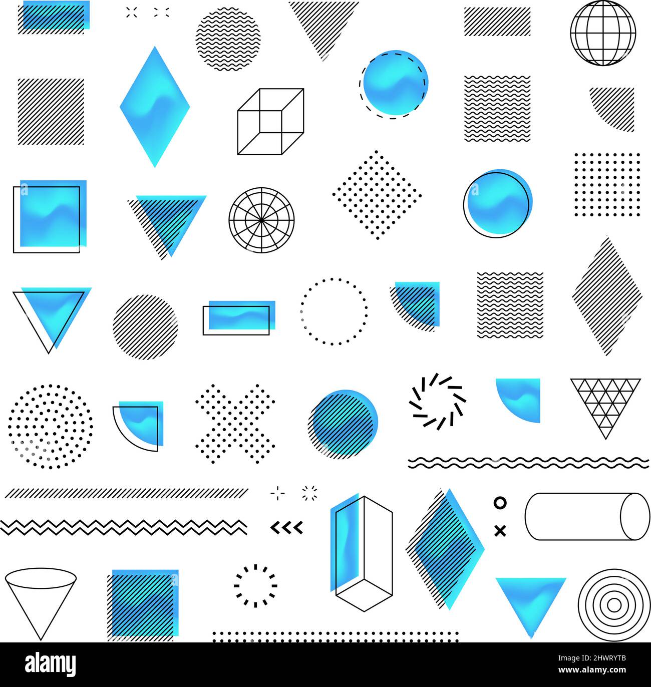 Vector set. Geometric shapes. Minimal modern shapes. Minimalist ...