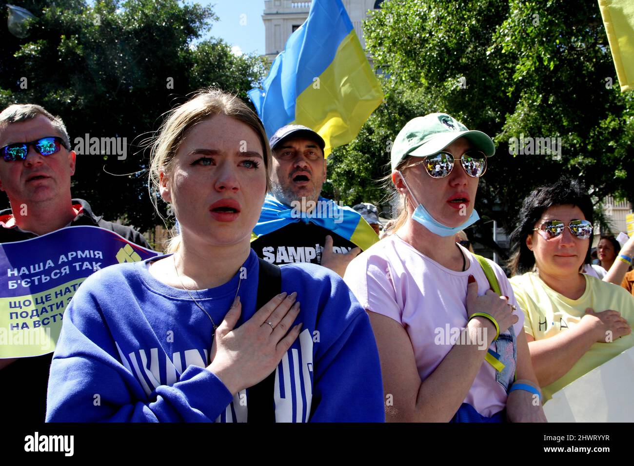 Teneirfe, Spain. 6th Mar, 2022. Dozens of Ukrainians living on the ...