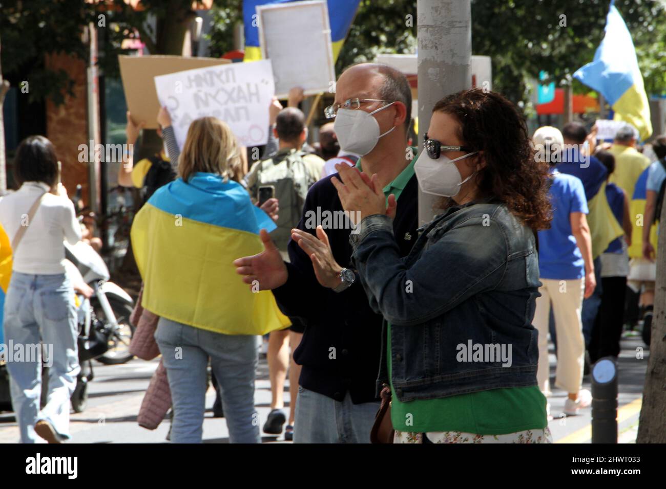 Tenerife, Spain. 6th Mar, 2022. Dozens of Ukrainians living on the ...