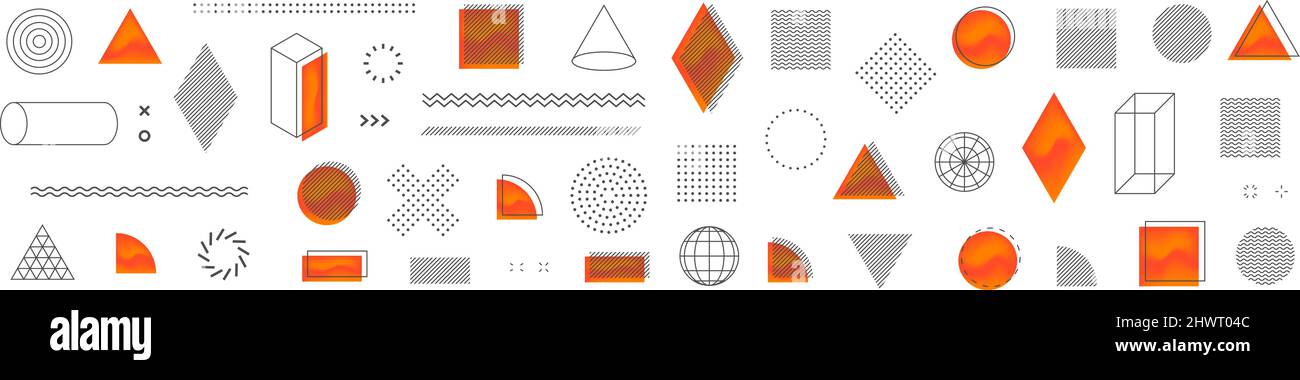 Vector set. Geometric shapes. Minimal modern shapes. Minimalist ...