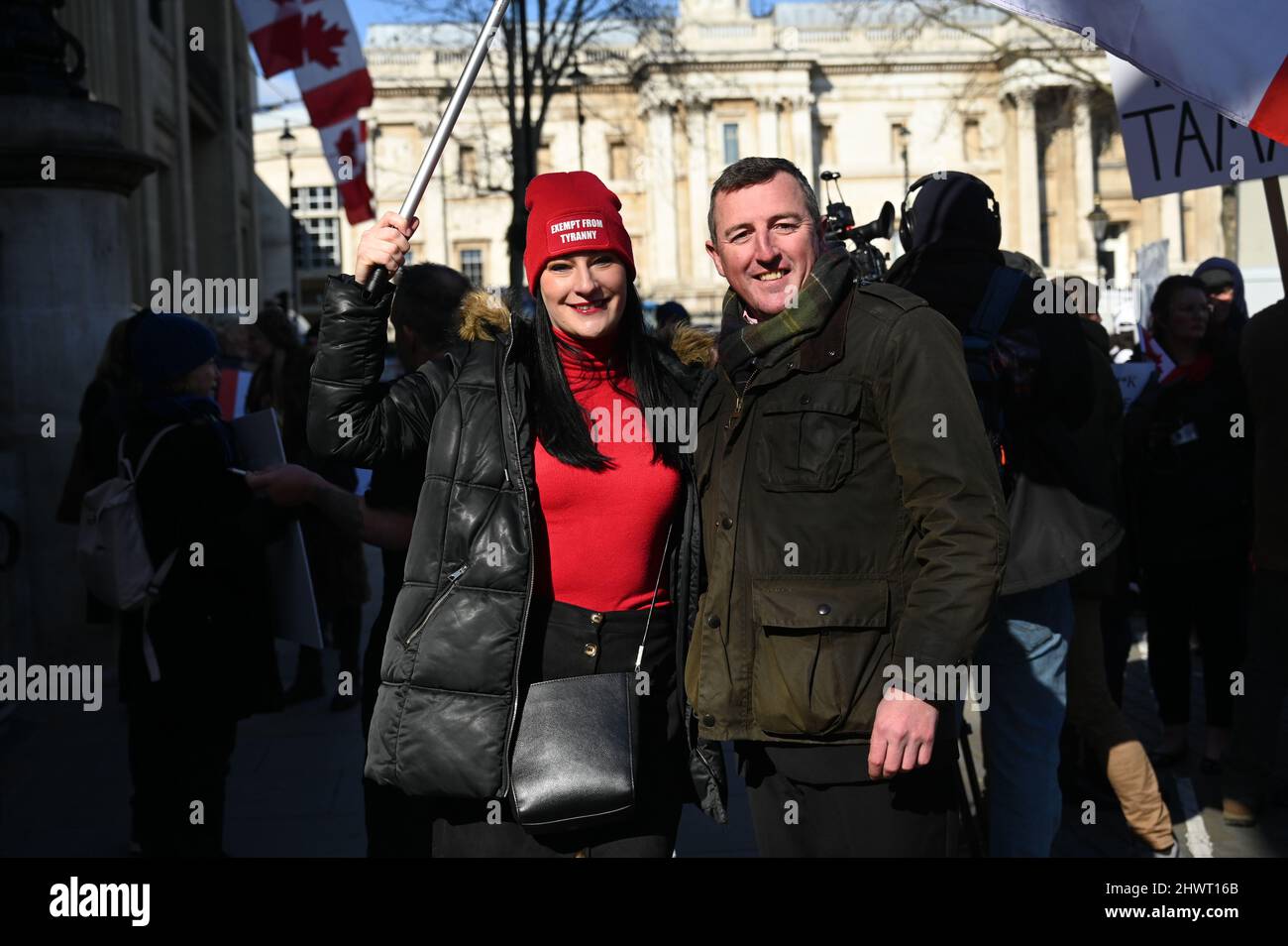 London, UK, 2022-03-07. Speaker Fiona Hine Protest against Dictator ...