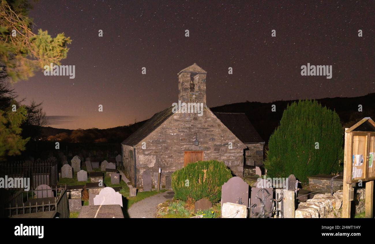 St Julitta's Church, Capel Curig, Snowdonia, North Wales. Image taken ...