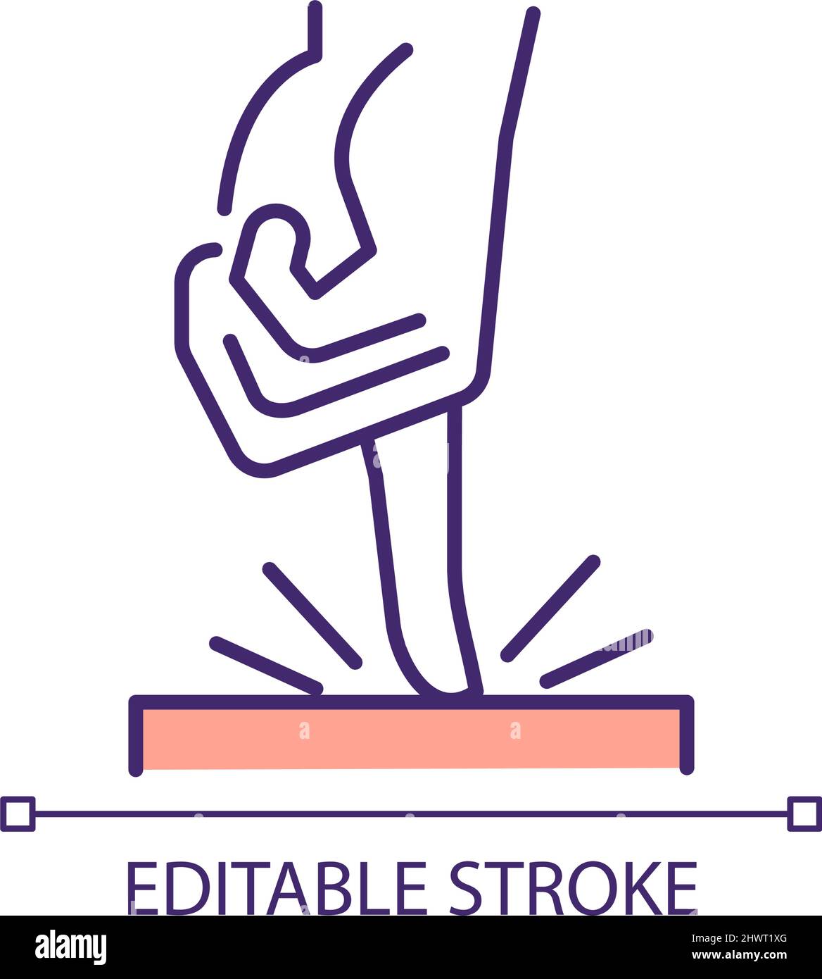 Warning signal RGB color icon Stock Vector Image & Art - Alamy