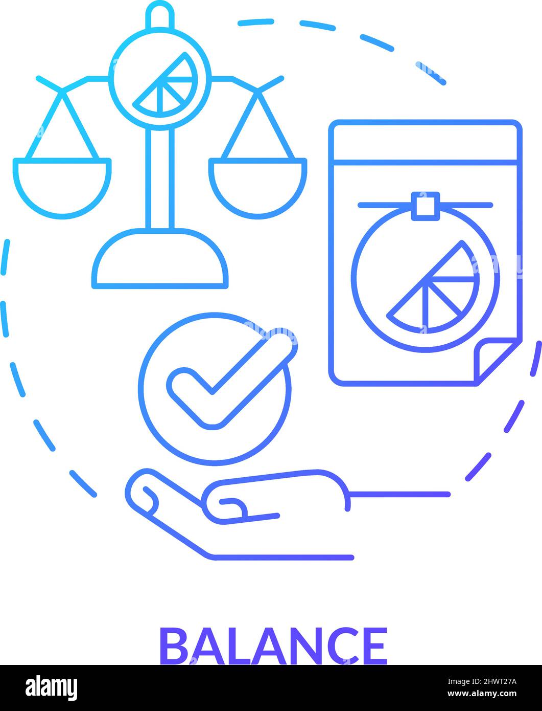 Balance blue gradient concept icon Stock Vector Image & Art - Alamy