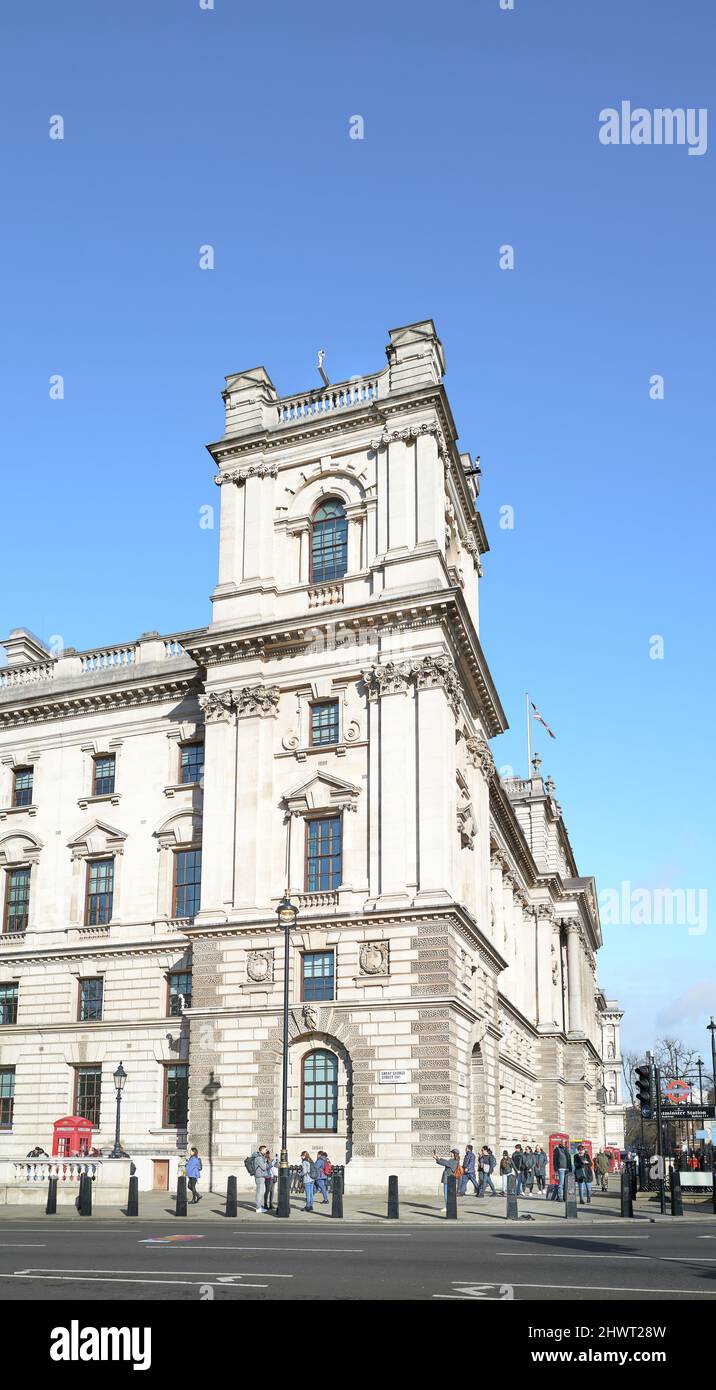 The british government's treasury building, London, England Stock Photo ...