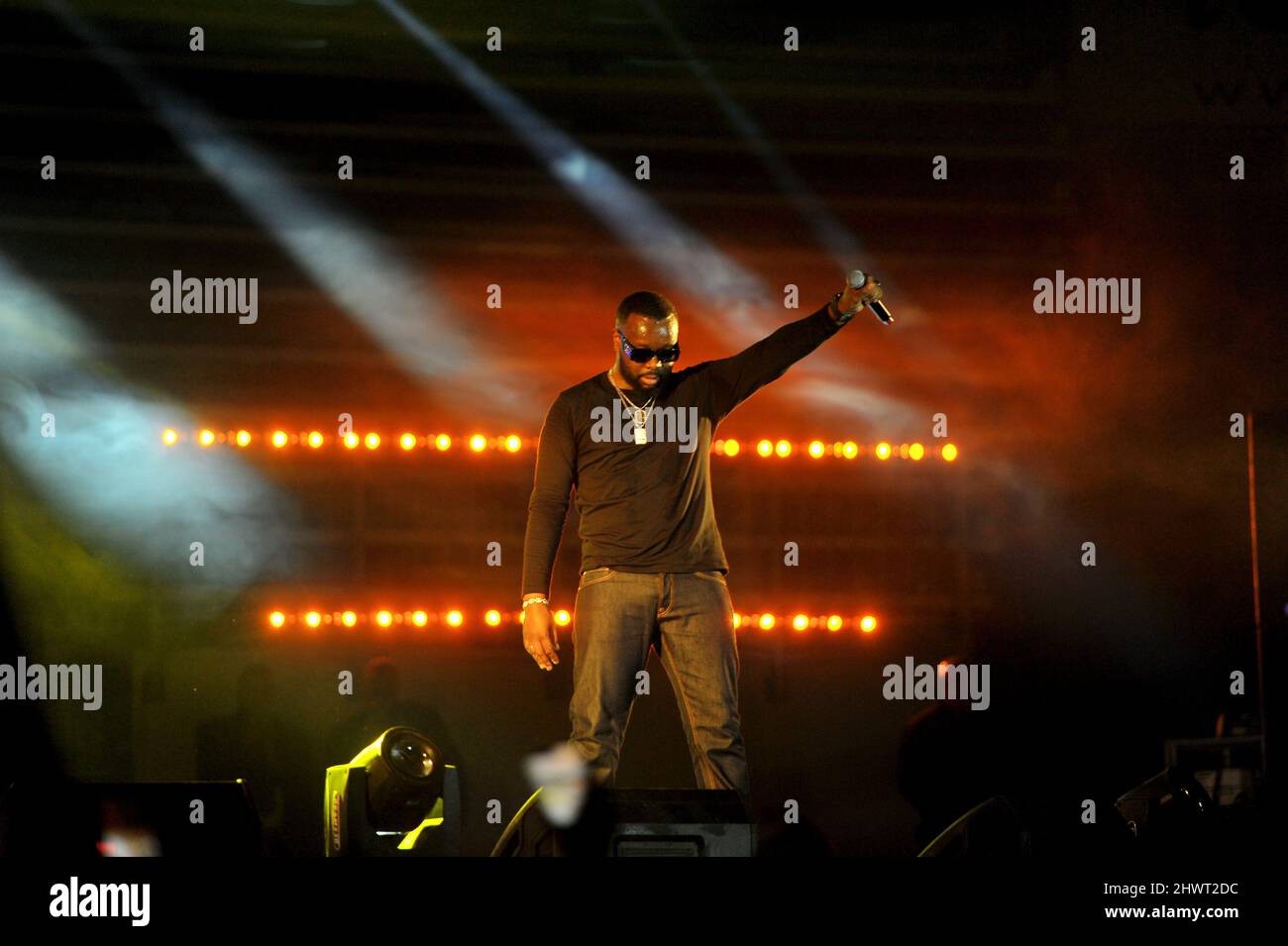 Tunisia. 06th Mar, 2022. The world famous singer Maître Gims in concert ...