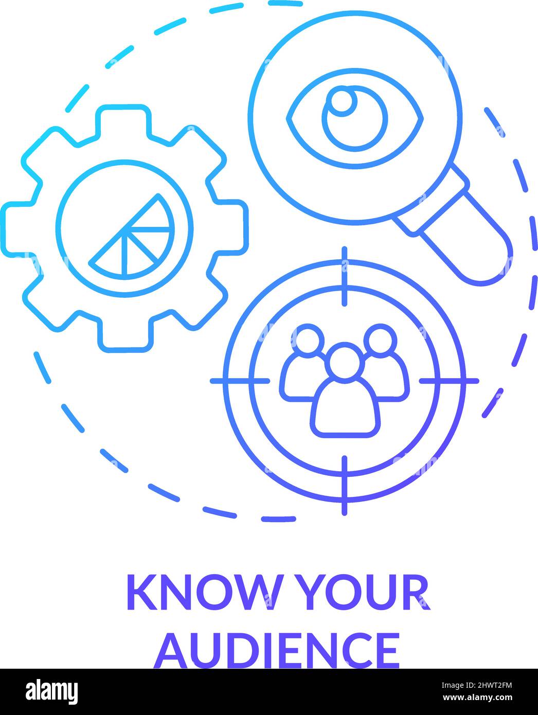 Know your audience blue gradient concept icon Stock Vector Image & Art - Alamy