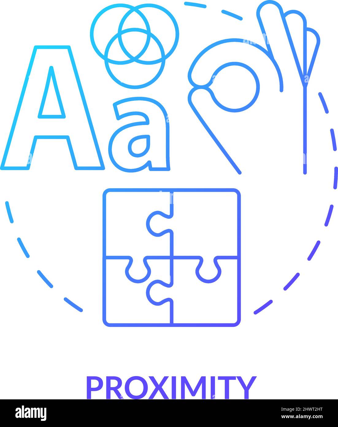 Proximity blue gradient concept icon Stock Vector Image & Art - Alamy