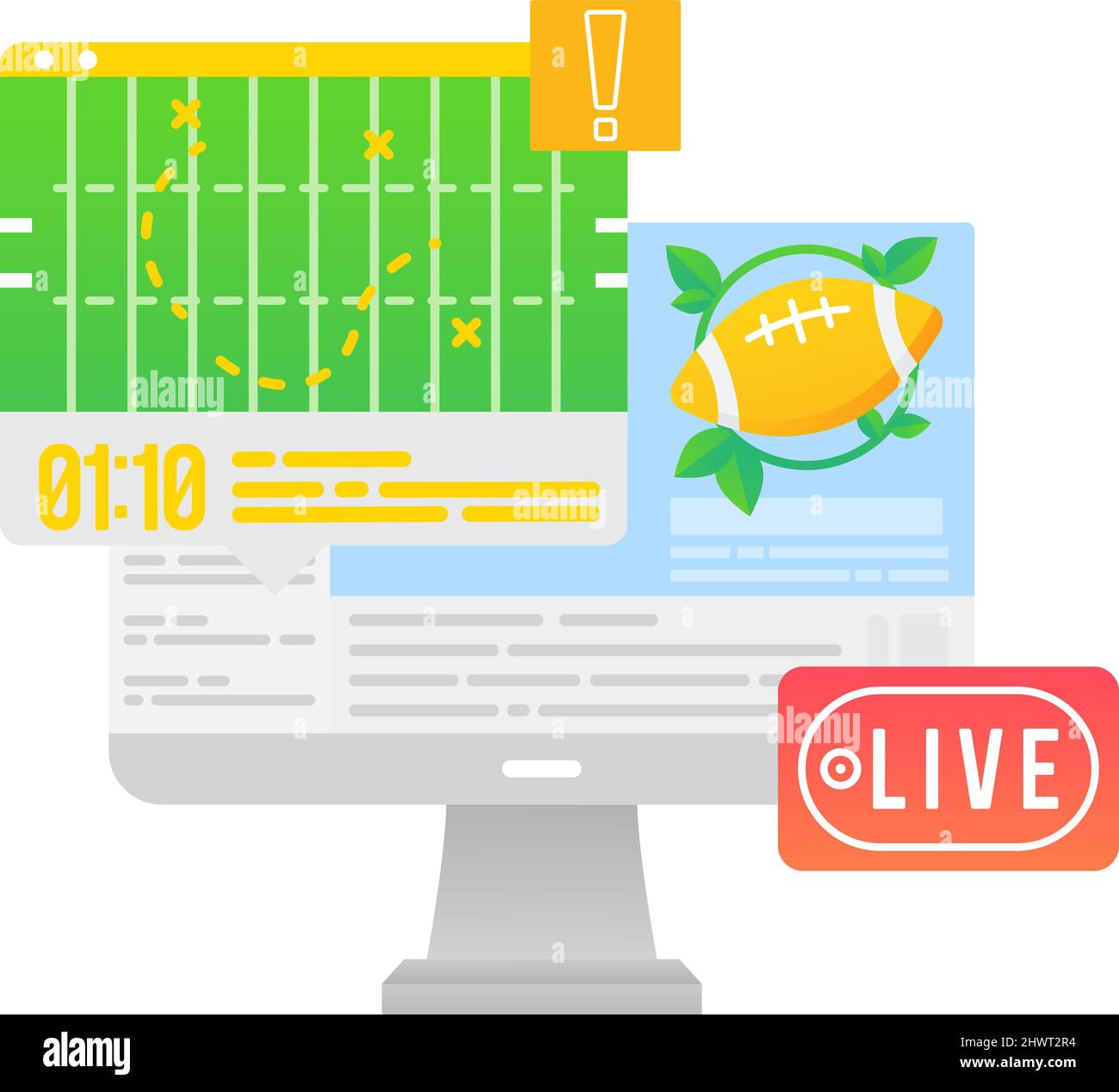 Team media commentary Stock Vector Images - Alamy