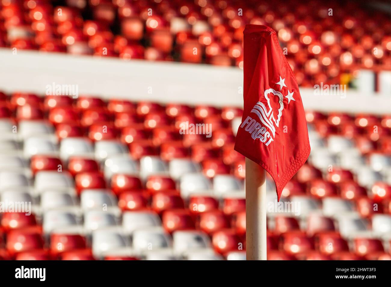 General view of the corner flag atThe City Ground, Home of Nottingham ...