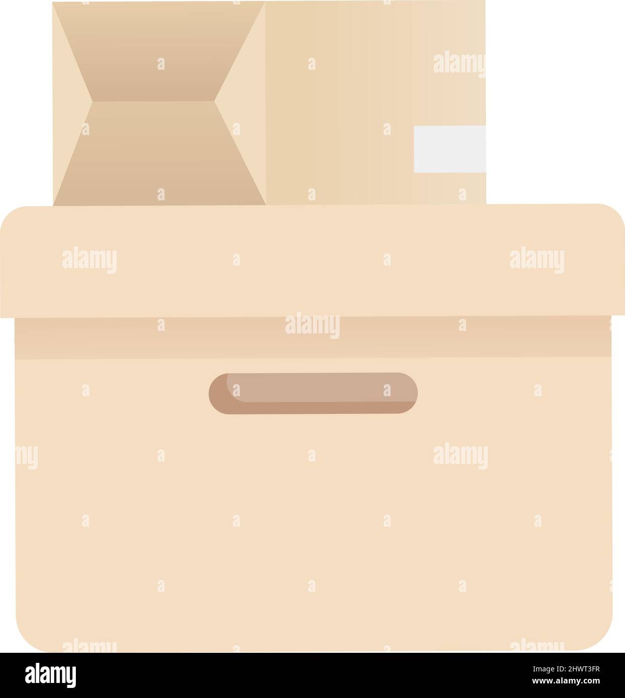 Cardboard box icon. Package vector isolated on white background. Paper delivery pack, cargo ...