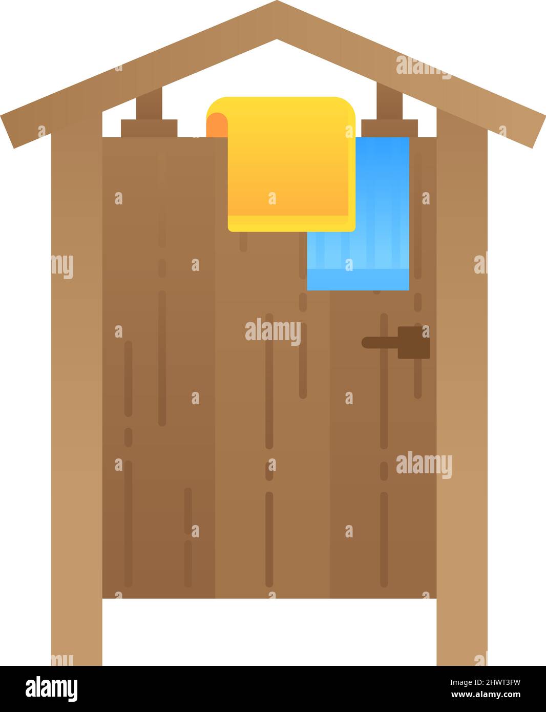 Beach changing room vector icon isolated on white background. Outdoor ...