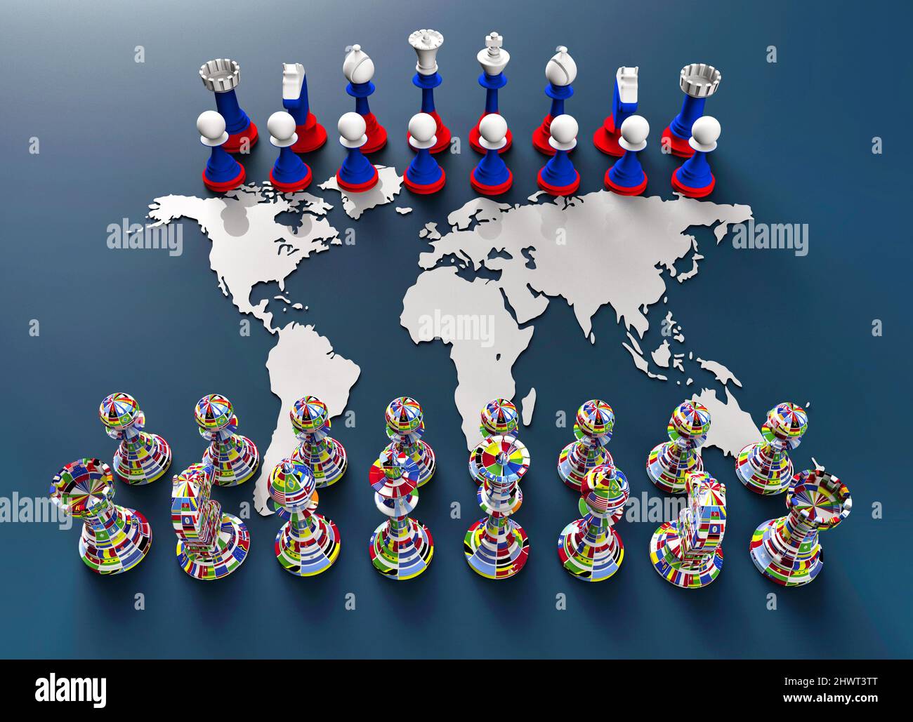 Geopolitical map of the world hi-res stock photography and images - Alamy