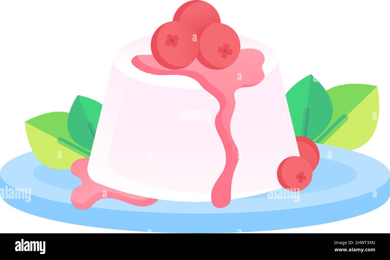 Pudding icon. Jello gelatin vector. Caramel creme. Jelly dessert dish ...