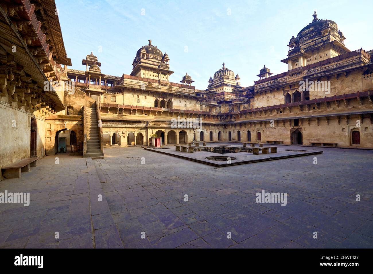 India Madhya Pradesh Orchha. The Fort Complex Stock Photo - Alamy