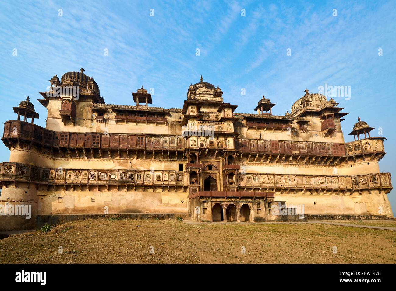 India Madhya Pradesh Orchha. The Fort Complex Stock Photo - Alamy